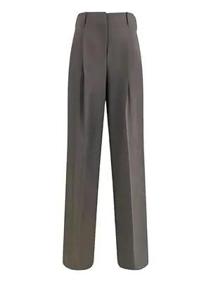 P.a.r.o.s.h Pleated Wool-blend Trousers - Grey