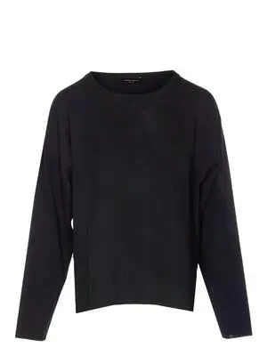 ROBERTO COLLINA Crew-neck Long-sleeve Sweater - Black