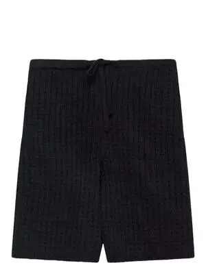 THE ELDER STATESMAN Textured Drawstring Shorts