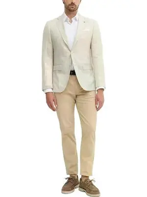 BOSS Checked Single-breasted Blazer - Neutrals