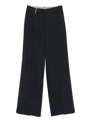 Peserico Straight-leg Wool Trousers - Blue