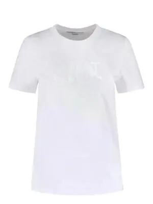 Max Mara Logo-detail T-shirt - White
