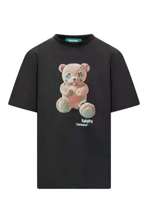 BARROW Teddy-print Jersey T-shirt - Black