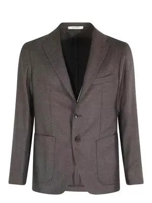 Tagliatore Textured Two-button Blazer - Brown