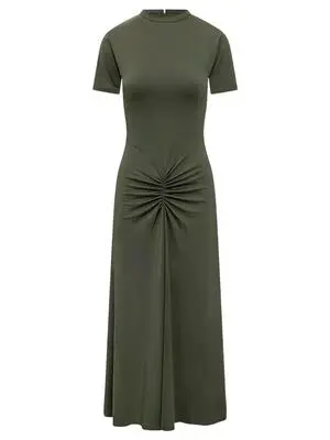 Victoria Beckham Gathered Midi Dress - Green