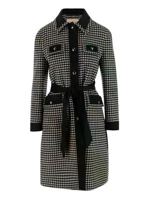 Valentino Garavani Micro Vichy Coat - Black