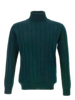 KANGRA Turtleneck Ribbed Sweater - Green