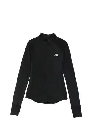 NEW BALANCE Zip-front Logo Sweatshirt - Black