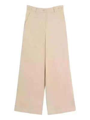 Max Mara High-waisted Wide-leg Trousers - Neutrals