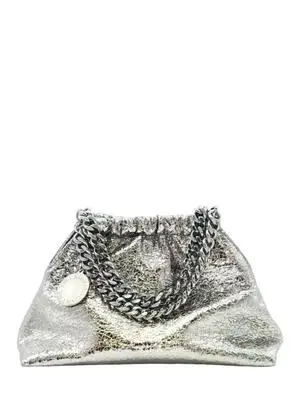Stella McCartney Chain-strap Ruched Clutch Bag - Grey