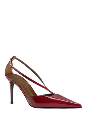 GIUSEPPE ZANOTTI 85mm Pointed-toe T-strap Pumps - 002 Red