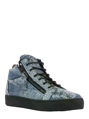 GIUSEPPE ZANOTTI Kriss Zip-fastening High-top Sneakers - Blue