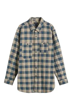Engineered Garments Plaid Jacquard Work Shirt - Navy