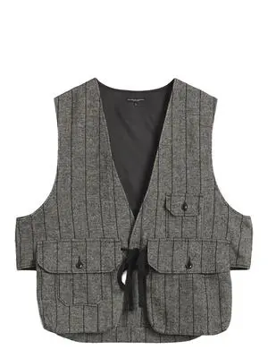 Engineered Garments Herringbone Wool Fowl Vest - Dark Grey