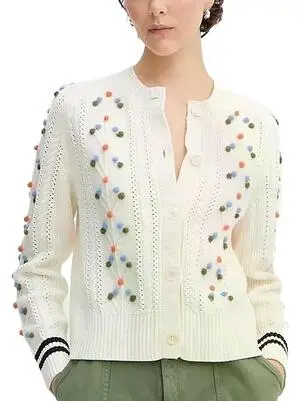 Paul Smith Pom-pom Knit Cardigan - Neutrals
