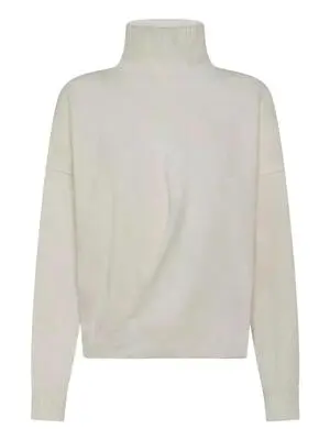 Seventy Turtleneck Twist-front Sweater - White