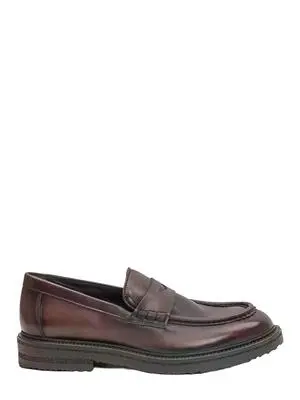 STURLINI FIRENZE Penny Leather Loafers - Brown