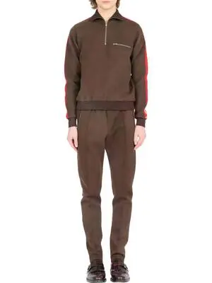 MAISON MARGIELA Zippered High-neck Sweatshirt - Brown