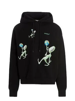 Off-White Alien Arrow Skate Fit Hoodie - Black