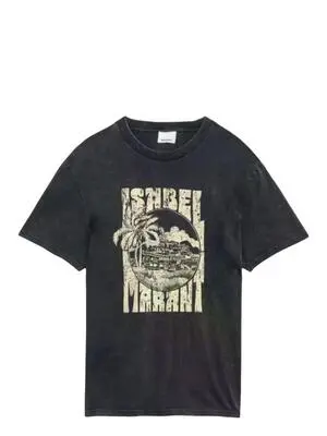 MARANT Palm-tree Graphic T-shirt - Black