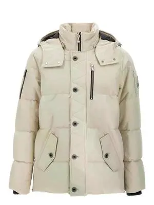 Moose Knuckles Quilted Coat With Removable Hood - Neutrals