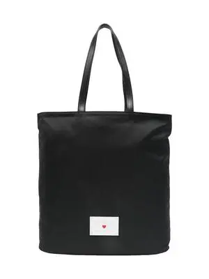 Moschino Logo-plaque Tote Bag - Black