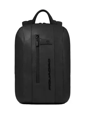 PIQUADRO Top-handle Leather Backpack - Black