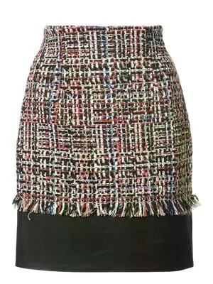 Alexander McQueen Tweed Mini Skirt - Multicolour