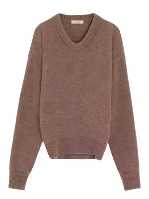 LEMAIRE V-neck Wool Sweater - Brown