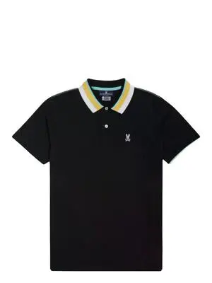 Psycho Bunny Logo-embroidered Polo Shirt - Black