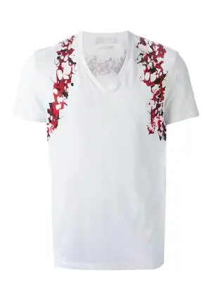 Alexander McQueen Marbled Print T-shirt - White