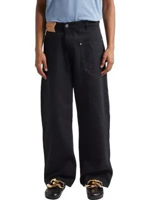 JW Anderson Twisted Workwear Denim Jeans - Black