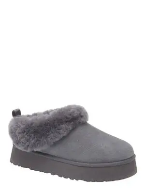 UGG Tazzelle Genuine Shearling Collar Slipper - Obsidian