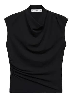 MANGO Drape Neck Knit Tank