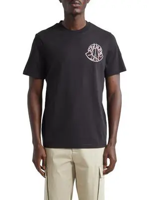 Moncler Logo Graphic T-shirt - Smoky Black