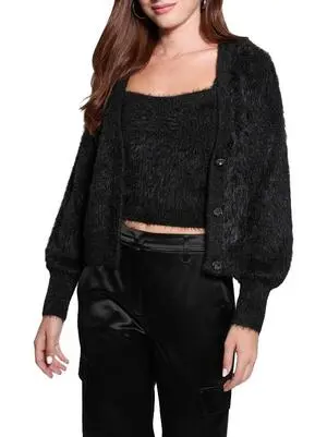 Guess Keyla Fuzzy Cardigan Black-black