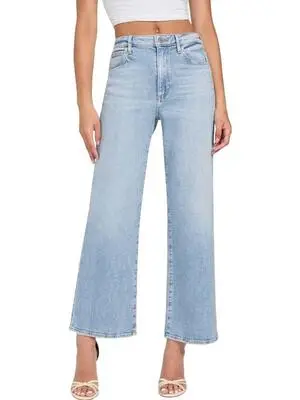 Guess High-waist Wide-leg Jeans - Frgl-open Blue