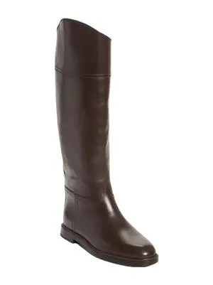 Brunello Cucinelli Monili Trim Riding Boot - C8279 Dark Brown