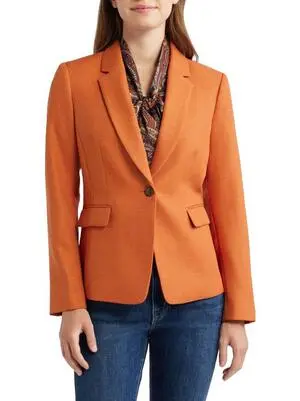 TAHARI ASL One-button Blazer - Burnt Orange