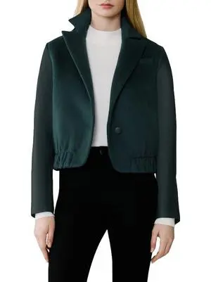 Soia & Kyo Alesse Single-breasted Wool-blend Jacket - Midnight Forest