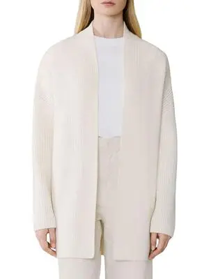 Soia & Kyo Rib Open Front Cardigan - Powder