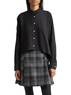 Proenza Schouler Classic Twill Button-up Top - Black