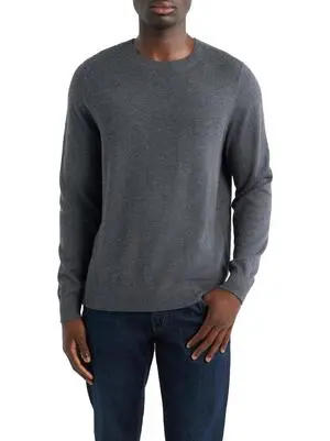Nordstrom Crewneck Cotton & Cashmere Sweater - Grey Embers Heather