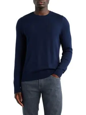Nordstrom Crewneck Cotton & Cashmere Sweater - Navy Night