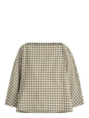 Cos Boat-neck Cotton Blouse - Beige
