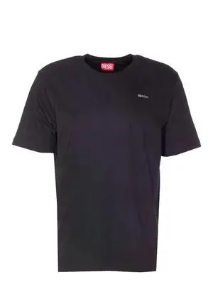 DIESEL® Crew-neck Logo-plaque T-shirt - Black