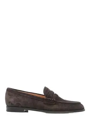 GIANVITO ROSSI Georgie Penny-Strap Suede Loafers