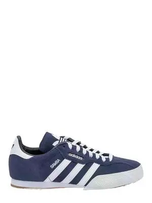 Adidas Samba Super Suede Three-stripe Sneakers - Blue