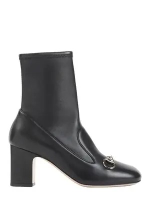 GUCCI 75mm Leather Boots With Horsebit Detail