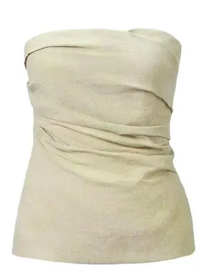 Tove Izel Draped Bandeau Top - Neutrals